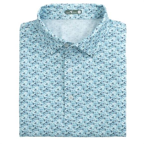 Genteal | Shirts | New Genteal Mens Performance Polo2 In Blue Ducks 544 ...